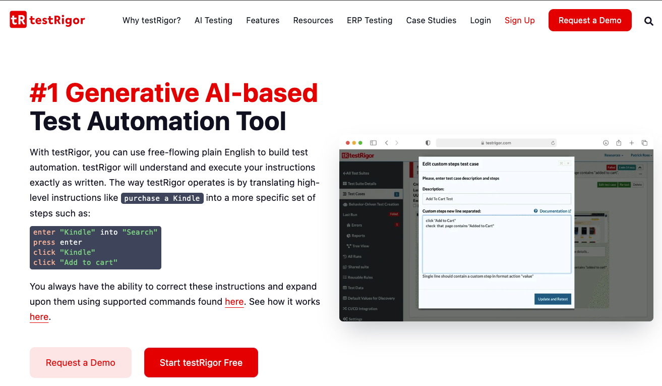 Choosing the Best AI Testing Tool: testRigor
